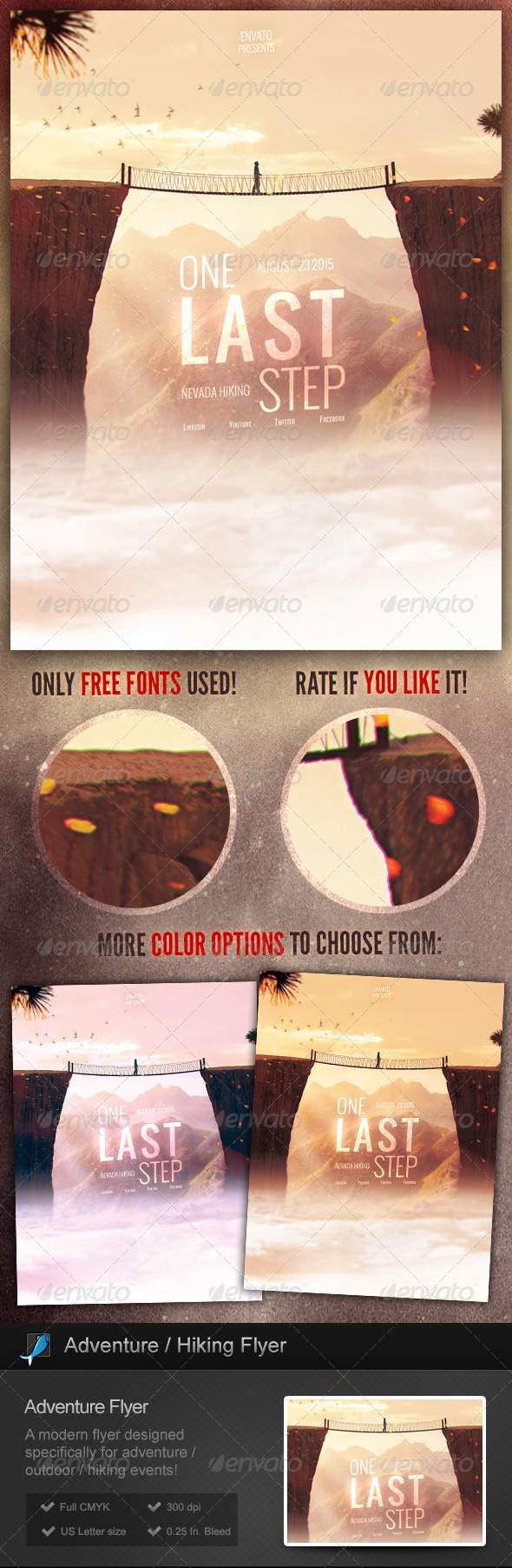 Adventure - Hiking Outdoor Flyer Template by StormDesigns | GraphicRiver