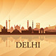Delhi City Skyline Silhouettes Set, Vectors | GraphicRiver