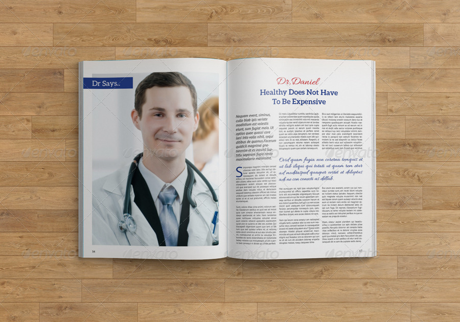 Health Magazine Template, Print Templates | GraphicRiver