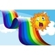 Crying sun with rainbow, Vectors | GraphicRiver