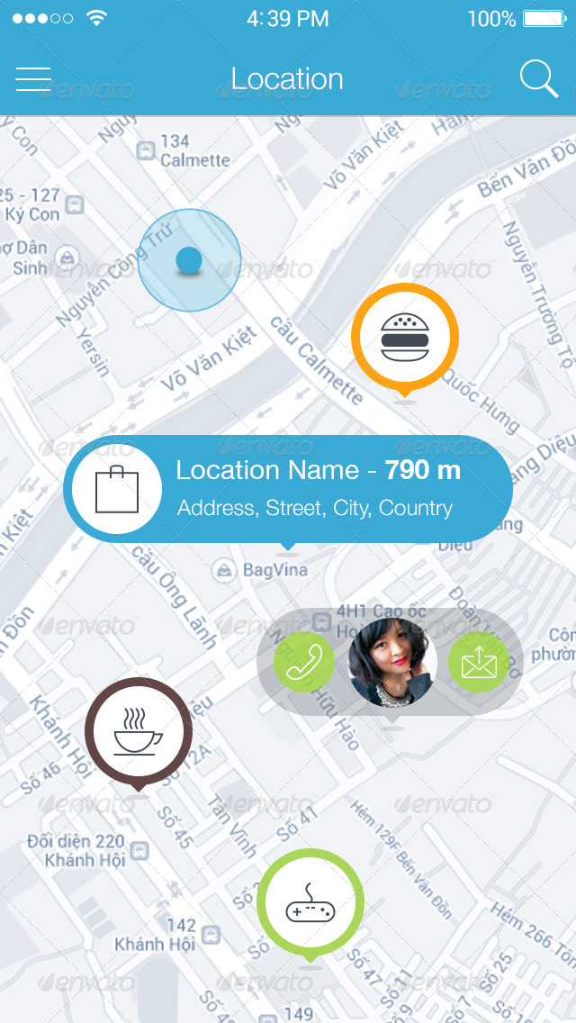 Flat UI for Mobile, Web Elements | GraphicRiver
