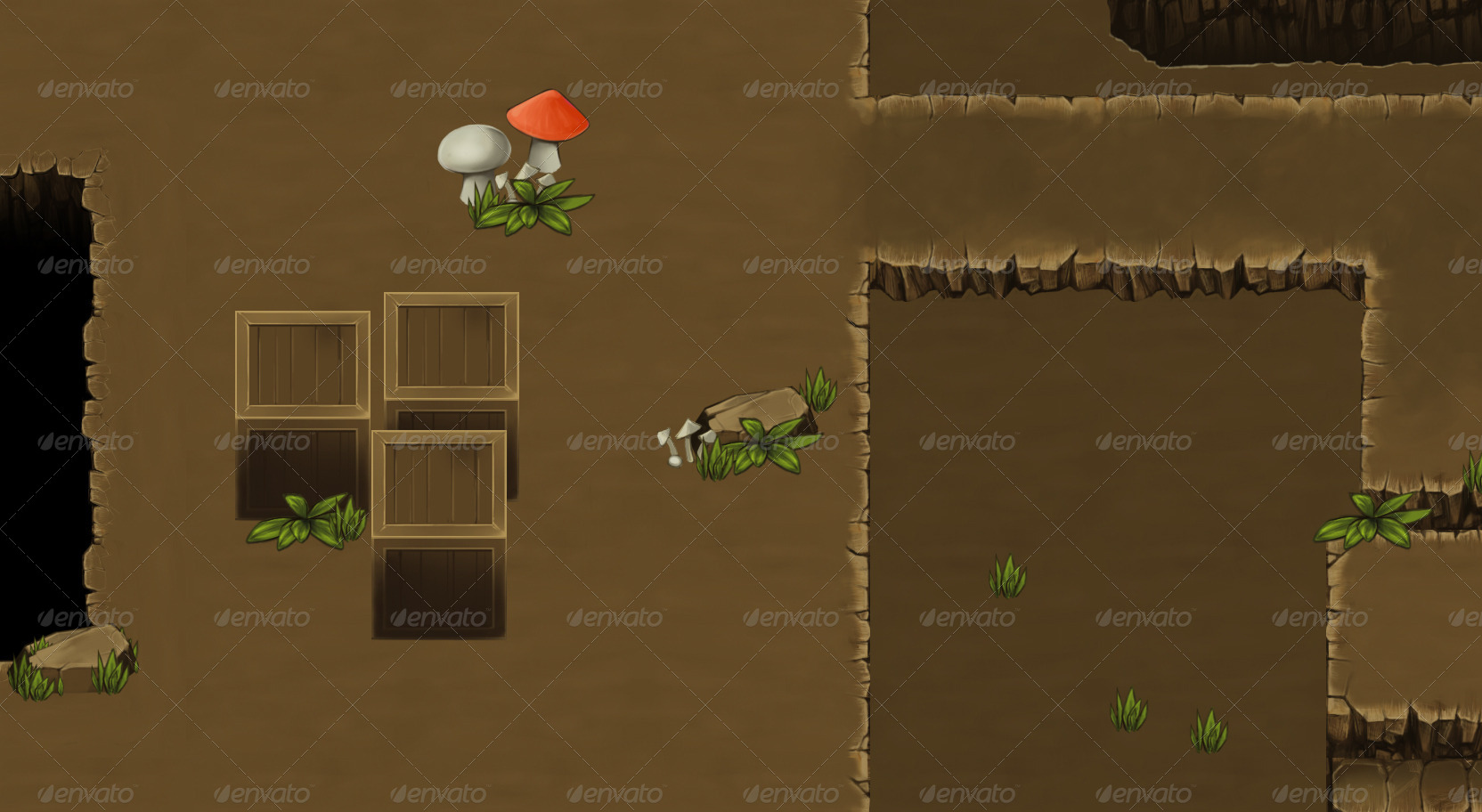 Top-Down Game Tileset 2 HD, Game Assets | GraphicRiver