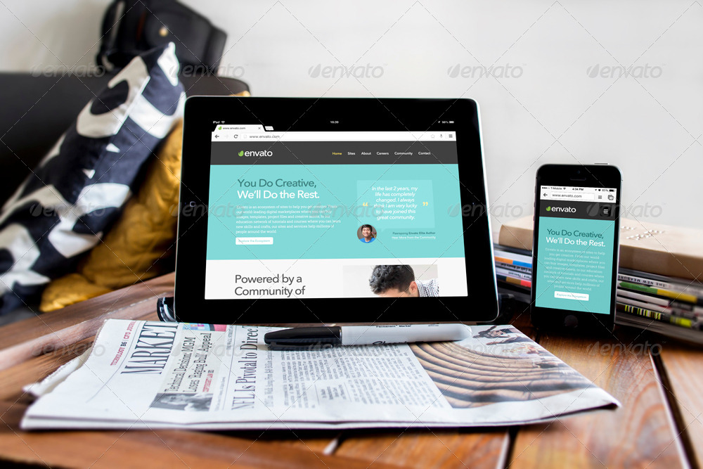 Responsive Screens Device Mock-Up, Graphics | GraphicRiver