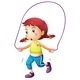Girl playing skip rope, Vectors | GraphicRiver