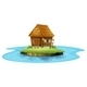 Island with small hut, Vectors | GraphicRiver