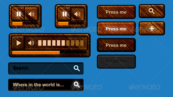 Wooden Mac UI Pack, Graphics | GraphicRiver