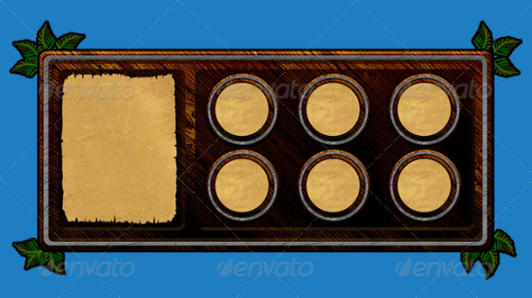 Wooden Game UI Pack, Graphics | GraphicRiver