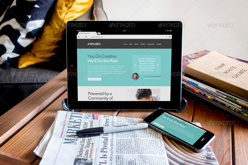 Responsive Screens Device Mock-Up, Graphics | GraphicRiver