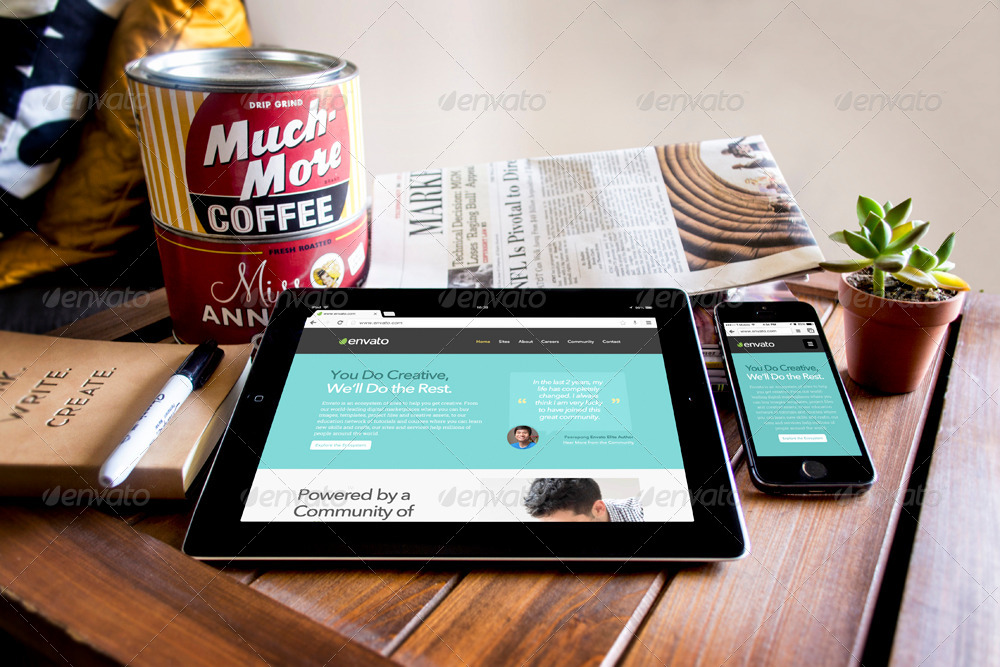 Responsive Screens Device Mock-Up, Graphics | GraphicRiver