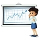 Woman explaining chart, Vectors | GraphicRiver