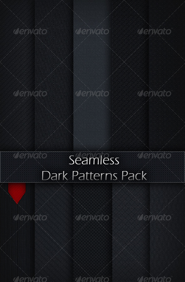 Seamless Dark Patterns Pack, Graphics | GraphicRiver