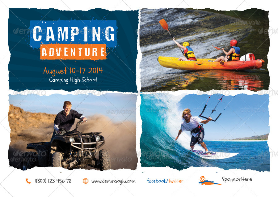 Camping Adventure Flyer Templates, Print Templates | GraphicRiver