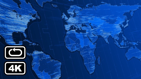 News World Map Background Loop by HaeroTV | VideoHive