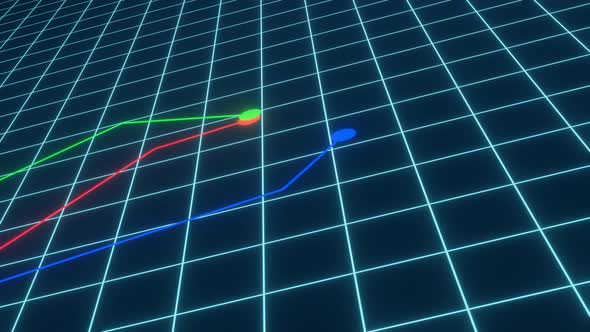 Stock market animated graphic. Stock price chart., Motion Graphics