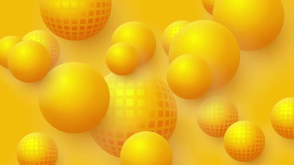 Yellow 3D Sphere Background, Motion Graphics | VideoHive