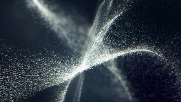 Dark Mysterious Particles Flowing in the Abyss, Motion Graphics | VideoHive