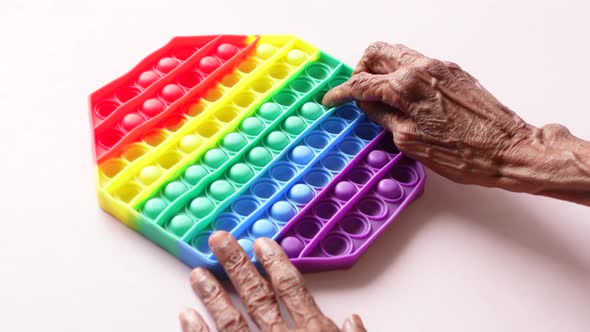 Finger Simulation Exercise on Table Top View, Stock Footage | VideoHive