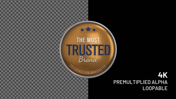 The Most Trusted Brand Badge, Motion Graphics | VideoHive