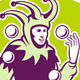 Jester Juggling Balls Retro Shield , Vectors | GraphicRiver