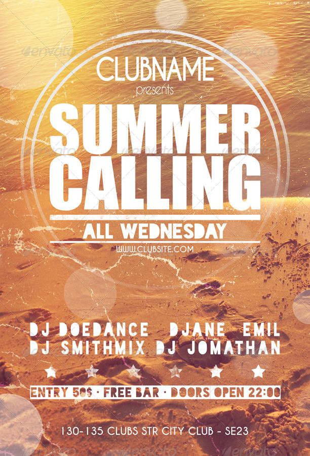 Summer Calling Flyer, Print Templates | GraphicRiver