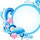 Round Banner with Dolphin, Vectors | GraphicRiver
