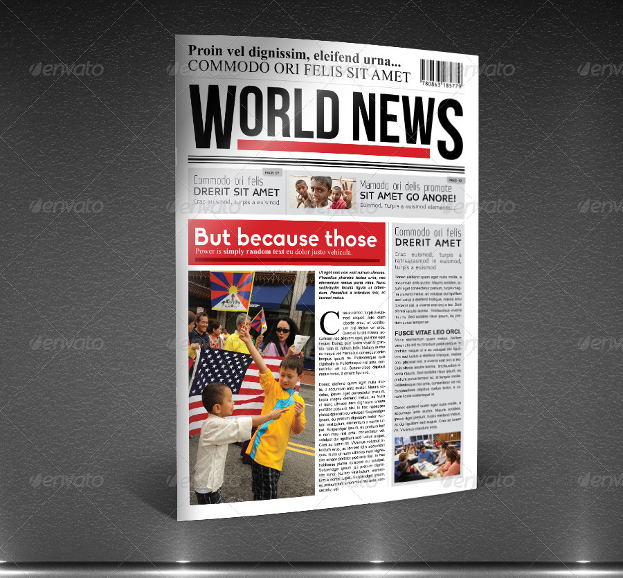 World News 12 Pages Newsletter by Radomir | GraphicRiver