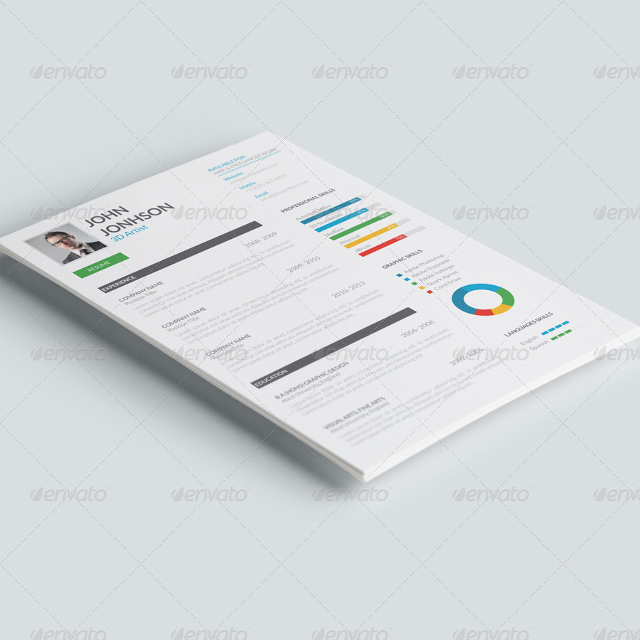 Clean Modern Resume V5, Print Templates | GraphicRiver