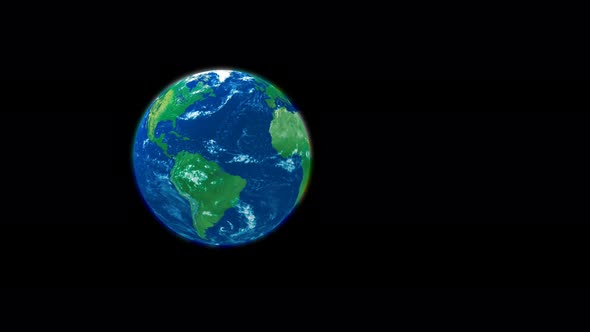 3d Realistic rotated moving planet earth, Motion Graphics | VideoHive