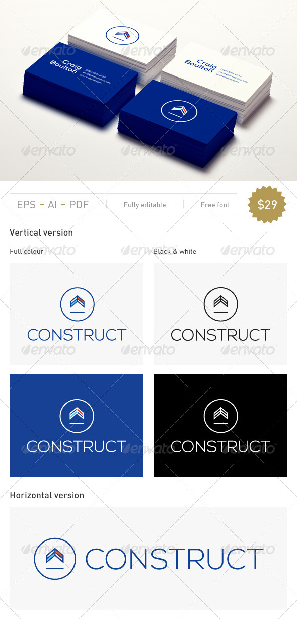 Construct Logo by eightbit | GraphicRiver