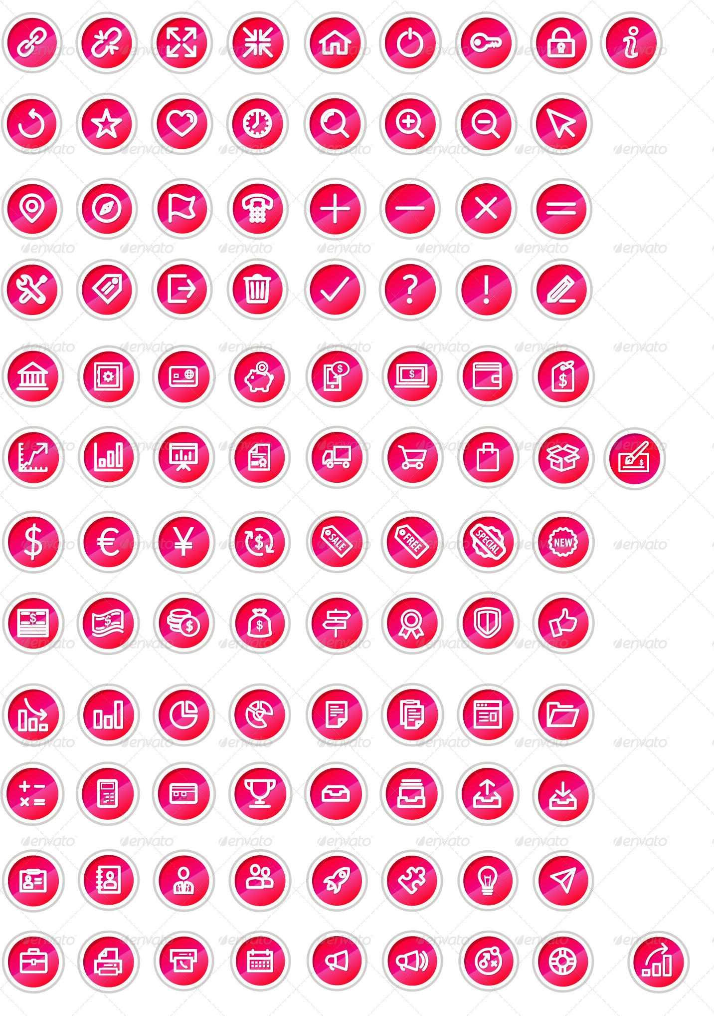100 Vector Icons, Icons | GraphicRiver