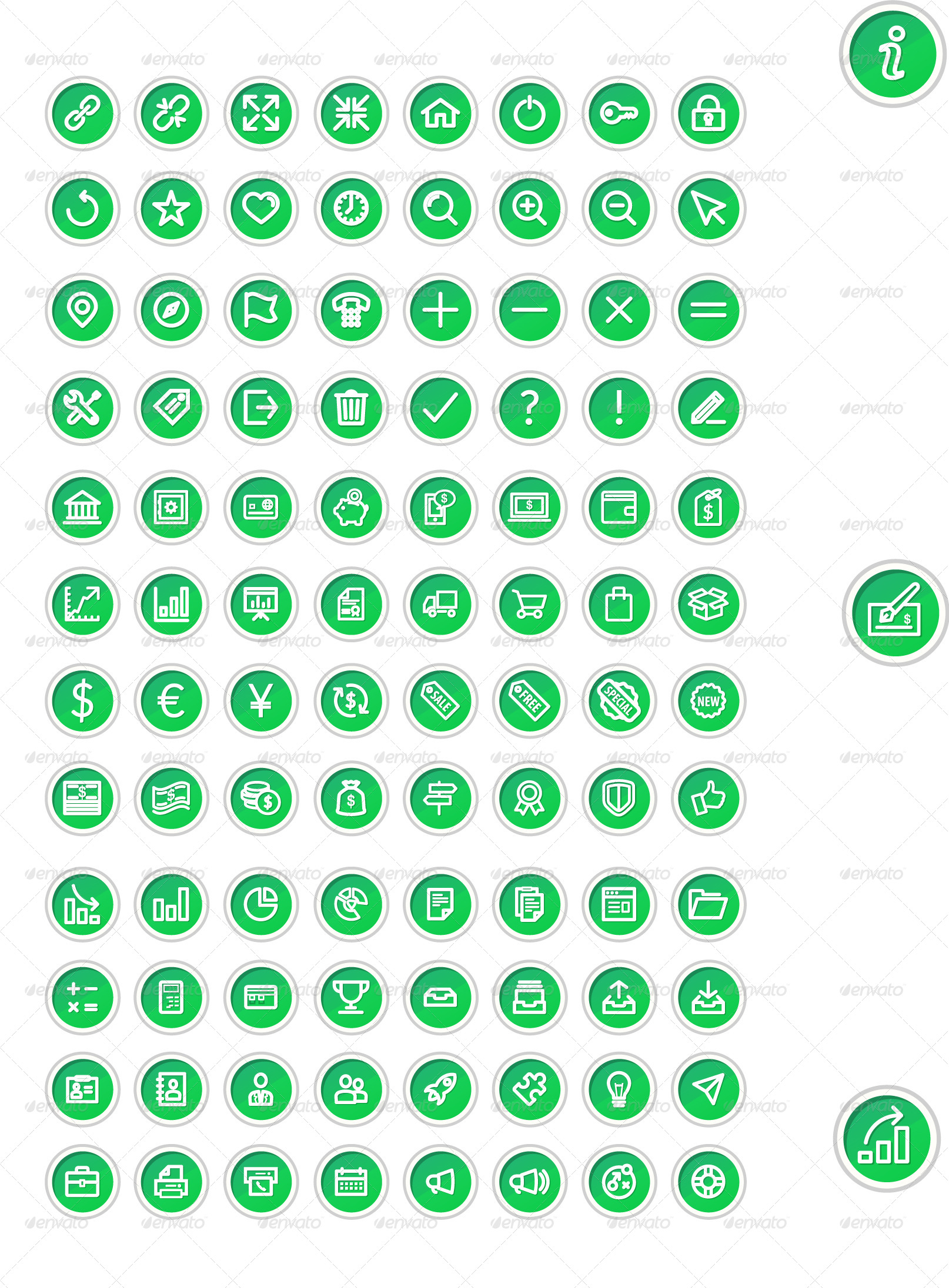 100 Vector Icons by Ark-Design | GraphicRiver