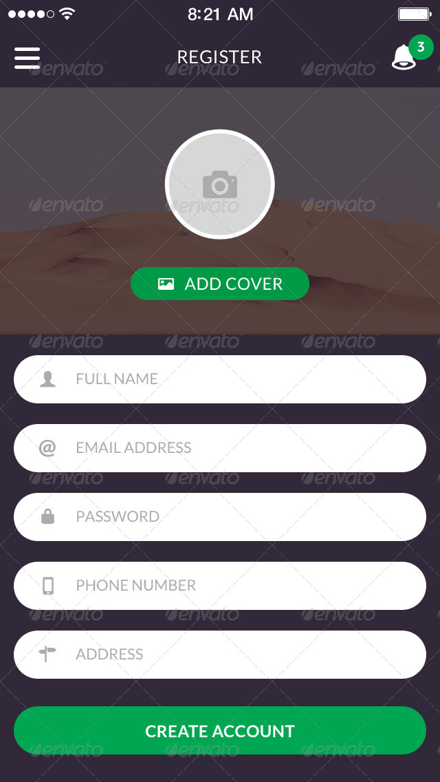 Fresh Flat Mobile UI Kit, Web Elements | GraphicRiver