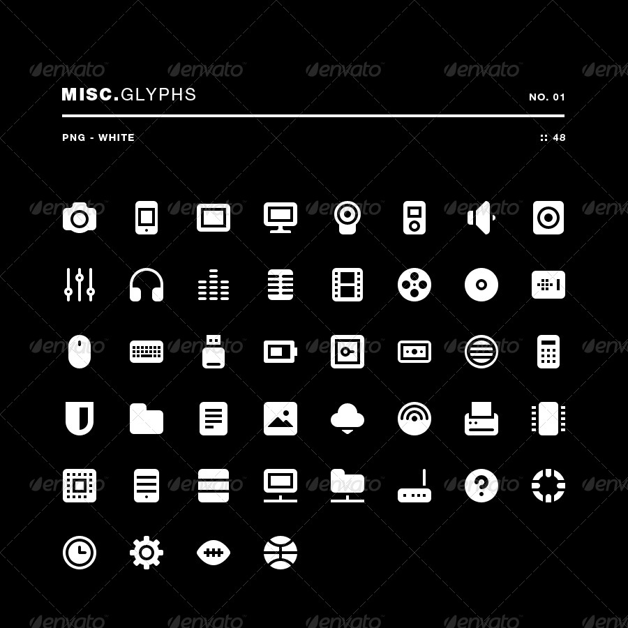 Misc Glyphs 01, Icons | GraphicRiver