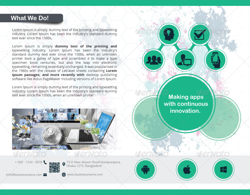 Mobile App Brochure, Print Templates | GraphicRiver