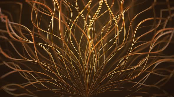 Gold Strings Abstract Background, Motion Graphics | VideoHive