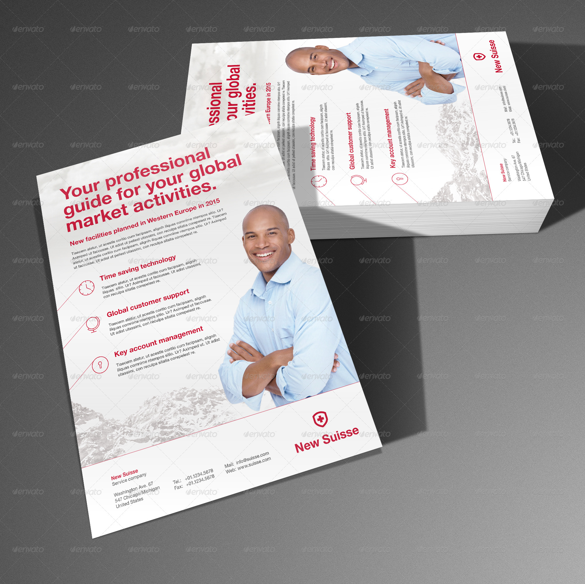 Bundle Corporate Adverts / US Letter / A4 v3, Print Templates ...