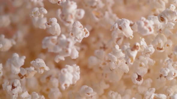 Popcorn tossed up and falling down. Slow Motion., Stock Footage | VideoHive