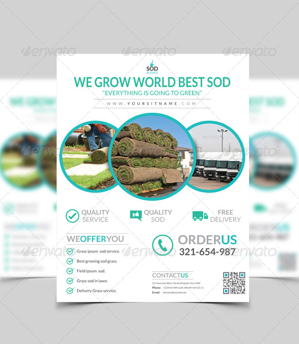 Sod Service Flyer, Print Templates | GraphicRiver