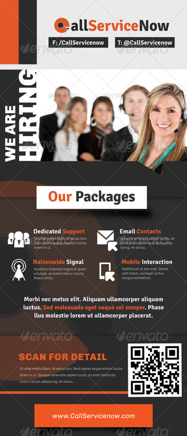 Call Support Call Center Solutions Roll Up Banners, Print Templates