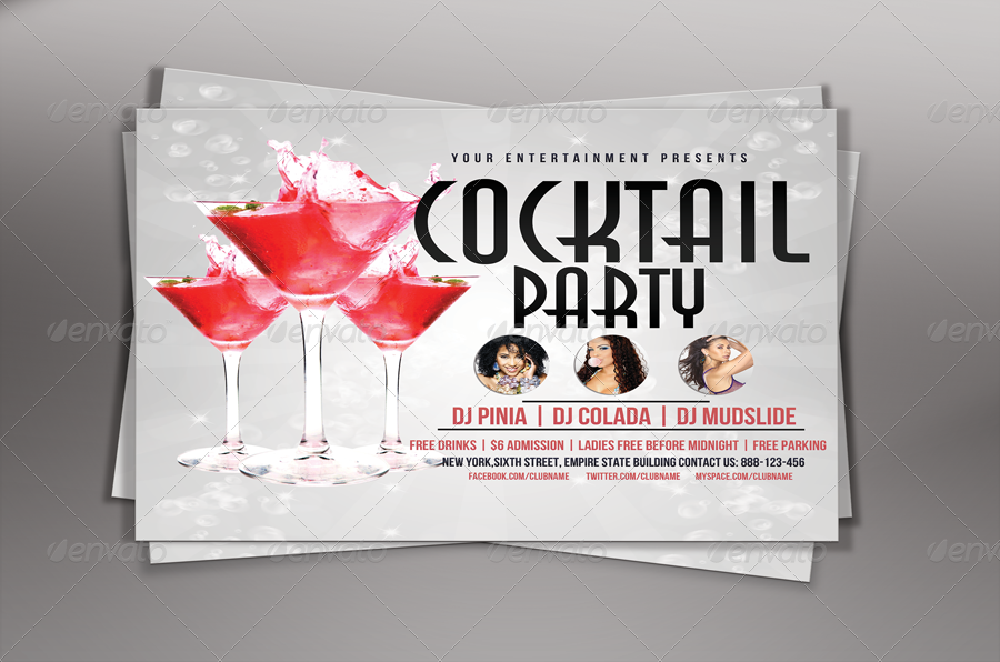 Cocktail Party Flyer, Print Templates | GraphicRiver