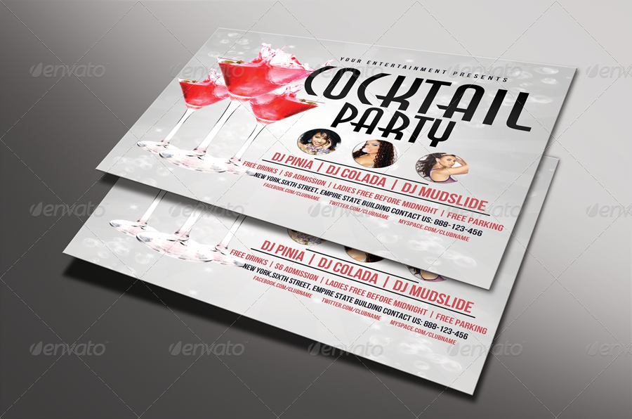 Cocktail Party Flyer, Print Templates | GraphicRiver