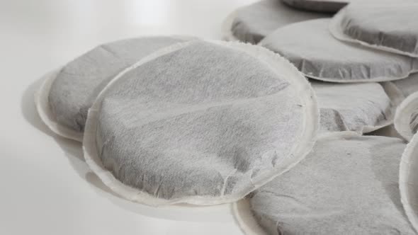 Paper coffee pods close-up 4K tilting footage, Stock Footage | VideoHive