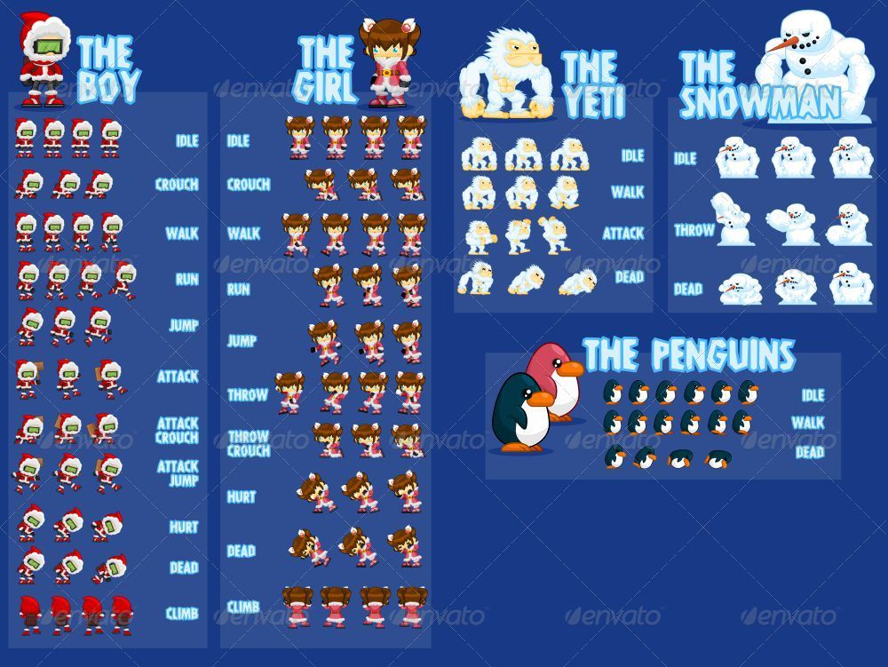 Characters Spritesheet 14, Game Assets | GraphicRiver