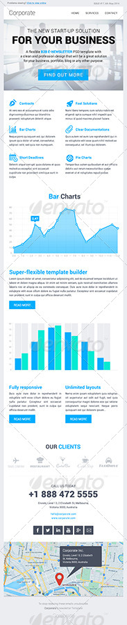 Corporate - Multipurpose B2B E-newsletter Template, Web Elements ...