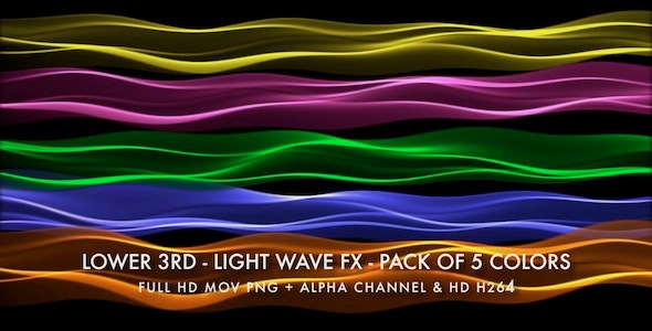 Lower Third - Light Wave FX - Pack of 5, Motion Graphics | VideoHive