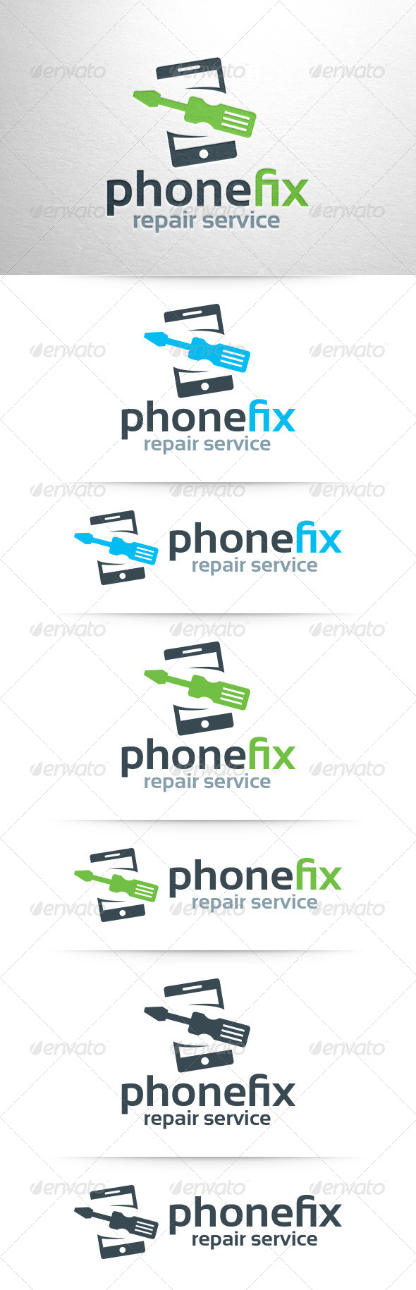 Phone Fix Logo Template by LiveAtTheBBQ | GraphicRiver