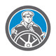 Fisherman Sea Captain Circle Retro, Vectors | GraphicRiver