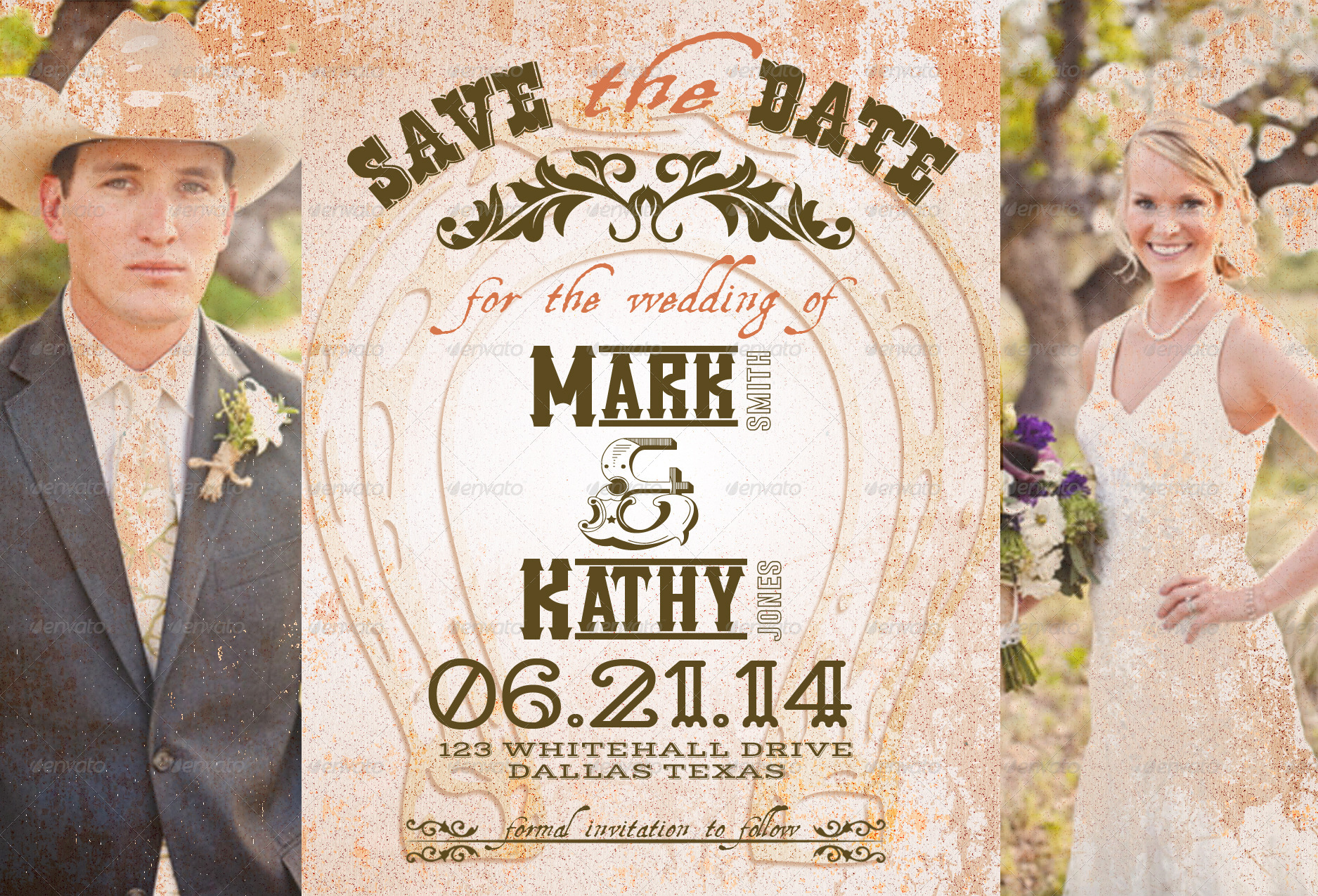 Western Wedding Style Set, Print Templates | GraphicRiver