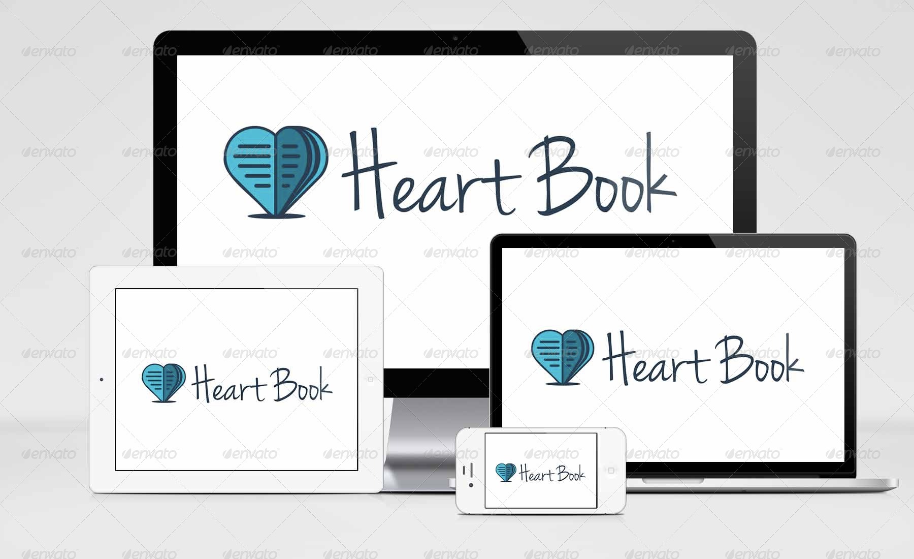 Heart Book Logo, Logo Templates | GraphicRiver