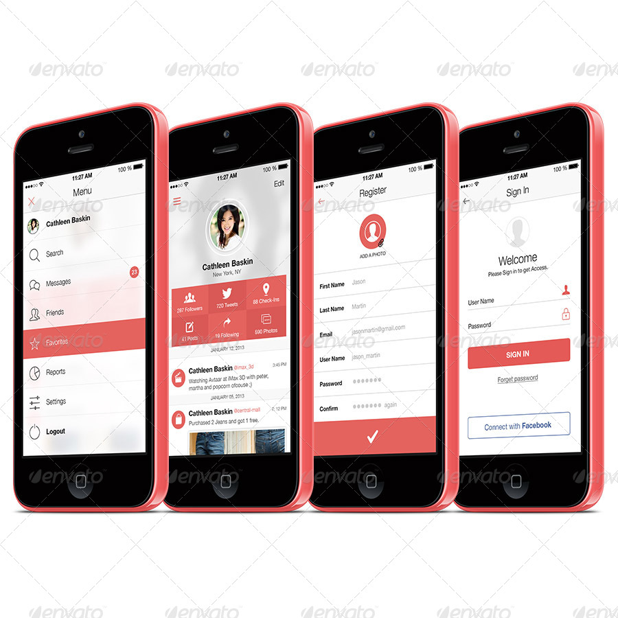 Bundle - 2 Mobile Apps Ui + 1 Tablet App Ui, Web Elements | GraphicRiver